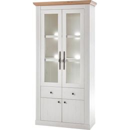 OTTO home Vitrine &raquo;Westminster BESTSELLER!&laquo; H&ouml;he ca. 202cm, im romantischen Landhausstil wei&szlig; FSC -zertifizierter Holzwerkstoff