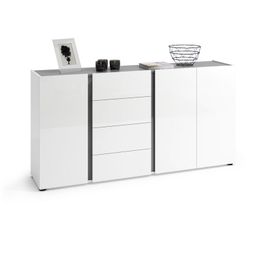 Home Affaire Sideboard &raquo;Atrium&laquo; 1 Stk. tlg. wei&szlig; Spanplatte