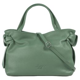 Samantha Look Damen Henkeltasche echt Leder, Made in Italy gr&uuml;n