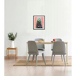 queence Bild &raquo;Lassi&laquo; Essen Figuren Kunst Lebensmittel Obst Obst Bilder 1 Stk. tlg. HD Premium Poster-Druck inkl. Holzrahmen gr&uuml;n Acrylglas, Holz, 