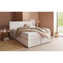 LeGer Home by Lena Gercke Boxspringbett &raquo;Yuma&laquo; incl. Topper, in 4 Breiten, 3 Matratzenarten und je 2 H&auml;rtegraden beige 100% Polyester