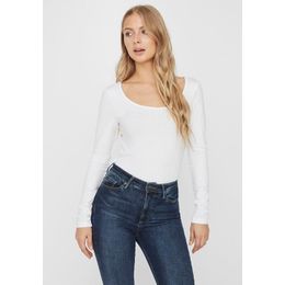 V&eacute;ro Moda Vero Moda Damen Langarmshirt &raquo;VMMAXI&laquo; aus Bio-Baumwolle wei&szlig; M