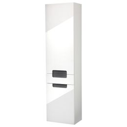 Welltime Hochschrank &raquo;Siena&laquo; Breite 40 cm, mit hochgl&auml;nzenden Fronten in wei&szlig; grau Holzwerkstoff, MDF