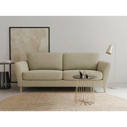 Home Affaire 3-Sitzer &raquo;MARSEILLE 3er Sofa 206 cm, Cord, Flachgewebe, Struktur, Webstoff&laquo; Massivholzbeine Eiche, Landhausstil, Wellenunterfederung 