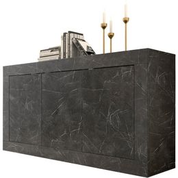 Home Affaire Sideboard &raquo;Basic Breite 160 cm, Kommode 3 T&uuml;ren, Anrichte,&laquo; Metallgriff, moderne Rahmenoptik, viel Stauraum, Farbauswahl grau