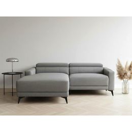 OTTO home Ecksofa &raquo;LEWII, L-Form, 213 cm - elektr. Relaxfunktion&laquo; mit USB A/C-Anschluss. Federkern, verstellbaren Kopfst&uuml;tzen, Webstoff Webstoff 100% 