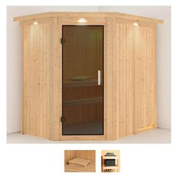 Karibu Sauna &raquo;Clara&laquo; Set, ohne Ofen beige