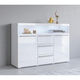 OTTO home Sideboard &raquo;India,Breite 132cm stilvolle Anrichte mit 2T&uuml;ren, 3 Schubladen&laquo; Kommode viel Stauraum, Einlegeb&ouml;den verstellbar,ohne Beleuchtung 