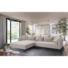 exxpo - sofa fashion Ecksofa &raquo;Piazza, elegant und edel, Designsofa mit tollem Sitzkomfort,&laquo; Longchair Ecke in hochwertiger Verarbeitung, Stellma&szlig;e 