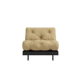 Karup Design Daybett &raquo;Daybett Roots Schlafsofa &ndash; G&auml;stebett & Sofa aus FSC -Kiefer&laquo; Inkl. Futonmatratze, in mehreren Gr&ouml;&szlig;en & Farben erh&auml;ltlich gelb Bezug: 80% 