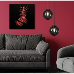 my home Acrylglasbild &raquo;Ananas - Acrylbilder mit Blattgold veredelt&laquo; Ananas Obst Obst Bilder 1 Stk. tlg. Rote Farbvariante, Handgearbeitet, Gerahmt, 