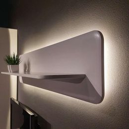 OTTO home Wandregal &raquo;Sofy Schwebendes Regal, Wandkonsole, Wandboard, LED-Beleuchtung&laquo; UV lackiert, Ablageboden, Wandmontiert, Breite 140 cm MDF