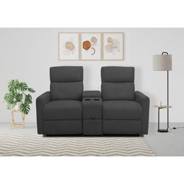 Home Affaire 2-Sitzer &raquo;Daoulas, 2er-Kinosofa, TV-Sessel, Multimedia-Sofa&laquo; Kinosofa mit Relaxfunktion, Getr&auml;nkehalter und Stauraum grau Webstoff (95% 