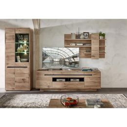Innostyle Wohnwand &raquo;BELLANO&laquo; Komplett-Set, 3 Stk. tlg. braun Glas, Holzwerkstoff, MDF