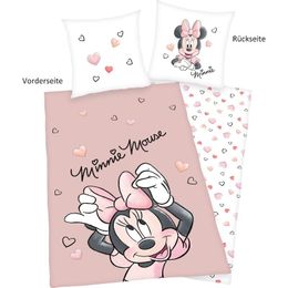 Disney Kinderbettw&auml;sche &raquo; ́s Minnie Mouse&laquo; mit tollem Minnie Mouse Motiv bunt Renforc&eacute;, Obermaterial: 100% Baumwolle