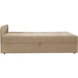 Alina Schlafsofa &raquo;Marla&laquo; inkl. Stauraum, Armlehne wahlweise links ode rechts beige Chenille EQE (100% Polyester)