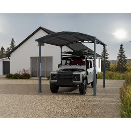 Einzelcarport &raquo;Alpine&laquo; Aluminium 319 cm Anthrazit 100% UV-gesch&uuml;tzt grau