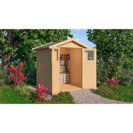 Karibu Gartenhaus &raquo;Doris 2&laquo; naturbelassen beige Holzwerkstoff