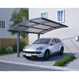 Einzelcarport &raquo;Arizona&laquo; Aluminium 260 cm Anthrazit 100% UV-gesch&uuml;tzt grau