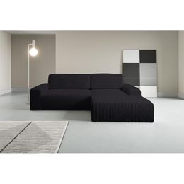 WERK2 Ecksofa &raquo;Rotterdam-L, kuschelweicher Cord oder Breitcord, L-Form, Breite 267 cm&laquo; Design Ecksofa mit Schlaffunktion & Bettkasten, Breitcord, 