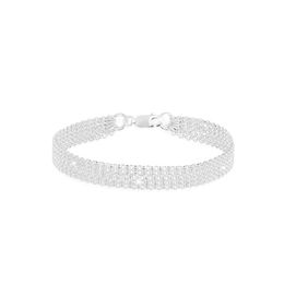 Elli Damen Armband &raquo;Breit Glieder Basic Silber 925&laquo; silber