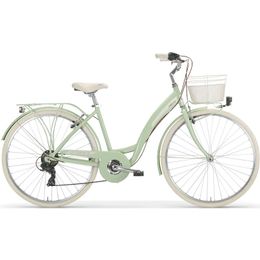 MBM Cityrad &raquo;NEW Primavera&laquo; 6 Gang Shimano TY300 Schaltwerk Kettenschaltung f&uuml;r Damen, Kettenschaltung gr&uuml;n Cityrad