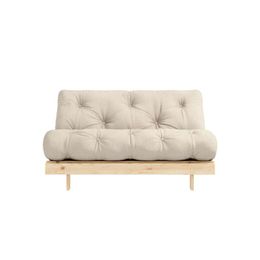 Karup Design Daybett &raquo;Daybett Roots Schlafsofa &ndash; G&auml;stebett & Sofa aus FSC -Kiefer&laquo; Inkl. Futonmatratze, in mehreren Gr&ouml;&szlig;en & Farben erh&auml;ltlich beige Bezug: 75% 