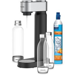 Philips Wassersprudler &raquo; Wassersprudler-Set Viva inkl. 3 Flaschen + CO2-Zylinder&laquo; Kein Stromanschluss notwendig Kunststoff