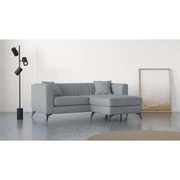 Home Affaire Ecksofa &raquo;MATTHEW L-Form ideal f&uuml;r kleine R&auml;ume, Ma&szlig;e B/T/H: 201/162/74 cm&laquo; elegantes Designsofa, feine Steppung im R&uuml;cken, incl. 