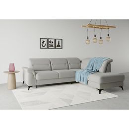 Sit & More sit&more Ecksofa &raquo;Sinatra L-Form&laquo; mit Ottomane, optional mit Kopfteilverstellung und Armteilfunktion silber 90% Polyester, 10% Polyamid