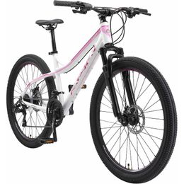 Bikestar Mountainbike 21 Gang Shimano RD-TY300 Schaltwerk Kettenschaltung f&uuml;r Damen und Herren, Kettenschaltung wei&szlig; Mountainbike