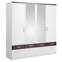 Priess Kleiderschrank lila Holzwerkstoff