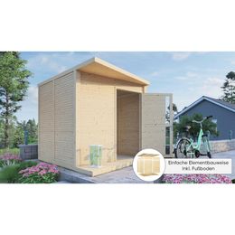 BERTILO Gartenhaus &raquo;Rhombus Konzept&laquo; beige Massivholz