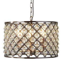 Searchlight H&auml;ngeleuchte &raquo;Marquise 3Lt Drum Pendant - Antique Copper Metal & Glass&laquo; E14 1 Stk.