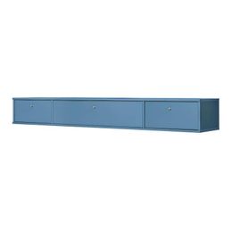 TV-Board &raquo;Mistral Fernsehschrank, Medienm&ouml;bel, H&auml;ngend,&laquo; zwei Schubladen und Klappt&uuml;r, Lowboard, B: 176 cm blau MDF, Massivholz, Spanplatte
