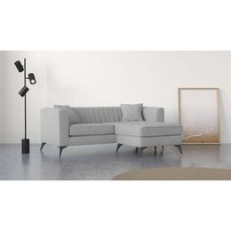 Home Affaire Ecksofa &raquo;MATTHEW L-Form ideal f&uuml;r kleine R&auml;ume, Ma&szlig;e B/T/H: 201/162/74 cm&laquo; elegantes Designsofa, feine Steppung im R&uuml;cken, incl. 
