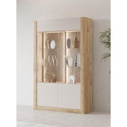 Home Affaire Vitrine &raquo;Kasai&laquo; beige FSC -zertifizierter Holzwerkstoff, Glas, MDF, Melamin