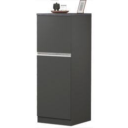 KOCHSTATION Vorratsschrank &raquo;KS-Sole,Hauswirtschaftsschrank,Stauschrank,K&uuml;chenschrank&laquo; Breite/H&ouml;he 60/165 cm, 5 F&auml;cher schwarz