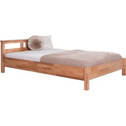 Ticaa Massivholzbett &raquo;Merci&laquo; Doppelbett, aus Buche Massivholz, inkl. Rollrost beige