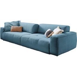 3C Candy Big-Sofa &raquo;Yoshy Mega Sofa mit Komfortfunktionen, modern und bequem,&laquo; Zwei Sitztiefen durch verstellbare R&uuml;ckenlehne, Bezug in Cord blau 88% 