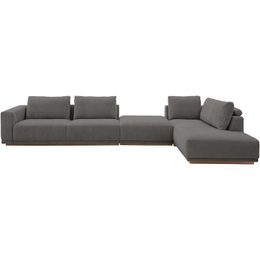 Musterring Wohnlandschaft Anreihsofa mit Armlehne links, Eckteil rechts mit Kissen & Hocker 100% Polyester
