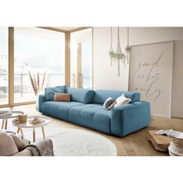 3C Candy Big-Sofa &raquo;Yoshy Mega Sofa mit Komfortfunktionen, modern und bequem,&laquo; Zwei Sitztiefen durch verstellbare R&uuml;ckenlehne, Bezug in Cord blau 88% 