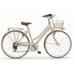 MBM Trekkingrad &raquo;New Boulevard&laquo; 18 Gang Shimano TY300 Schaltwerk Kettenschaltung f&uuml;r Damen, Kettenschaltung beige Trekkingrad