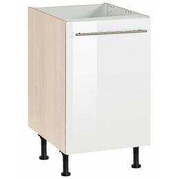 Optifit Sp&uuml;lenschrank &raquo;Bern&laquo; 50 cm breit, mit 1 T&uuml;r, mit h&ouml;henverstellbaren F&uuml;&szlig;en, mit Metallgriff wei&szlig;