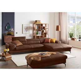 W.Schillig Ecksofa &raquo;piedroo, Designsofa mit tollem Sitzkomfort, bequem und elegant, L-Form&laquo; Kopfteilverstellung, wahlweise mit Sitztiefenverstellung, 