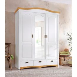 OTTO home Schiebet&uuml;renschrank &raquo;Konrad, Landhausstil, rustikal, mit Schubladen + Spiegel, Kassetten&laquo; 3 Breiten: 153/202/249 cm H/T ca.207/64 cm, 