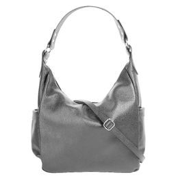 Samantha Look Damen Shopper echt Leder, Made in Italy schwarz