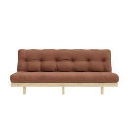 Karup Design Schlafsofa &raquo;Lean 200 Schlafsofa, G&auml;stebett, Sofa mit Futonmatratze&laquo; Inkl. Futonmatratze, Liegefl&auml;che 130x200 cm, FSC zertifizierte Kiefer braun Bezug: