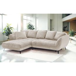 exxpo - sofa fashion Ecksofa &raquo;Midway Easy-Lift-Bettfunktion, 15cm bodenfrei, bequem, Breite 282cm&laquo; inkl. Bettfunktion und praktischem Bettkasten, L-