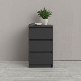 Inosign Kommode &raquo;Naia&laquo; Elegante und modernes Sideboard mit 3 ger&auml;umigenSchubladen schwarz Holzwerkstoff
